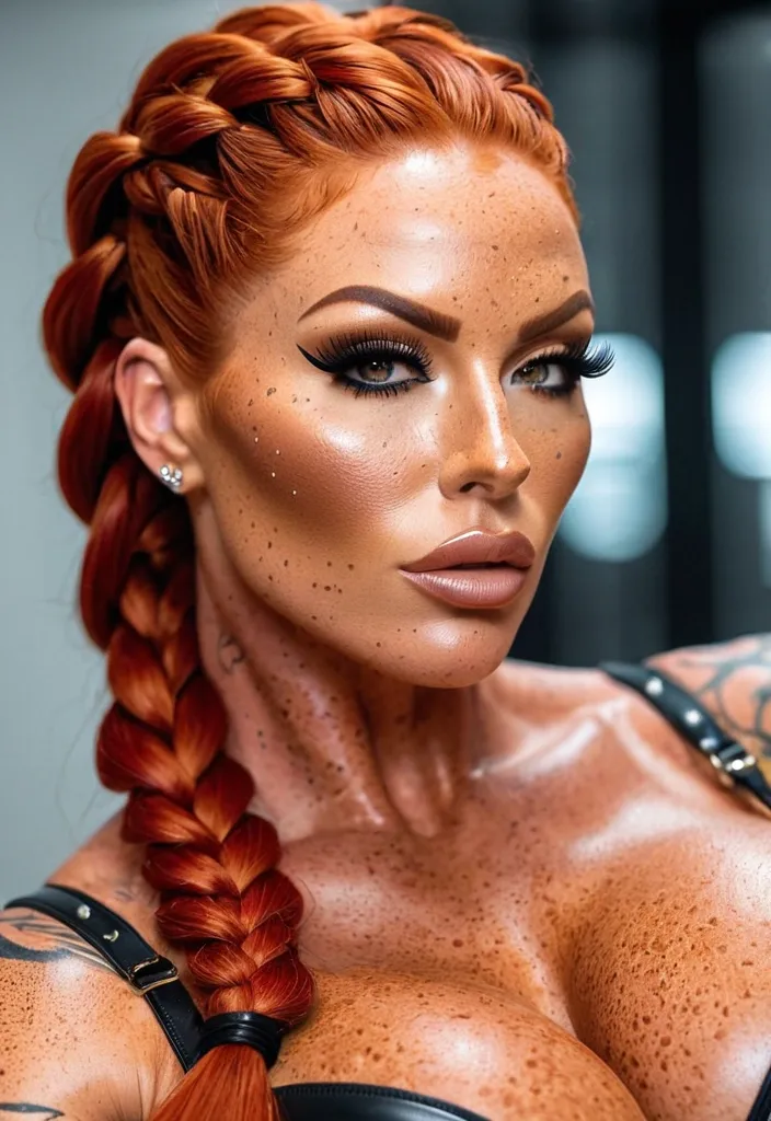 Generate Gorgeous female boss, bimbo, eyeliner hourglass body ...